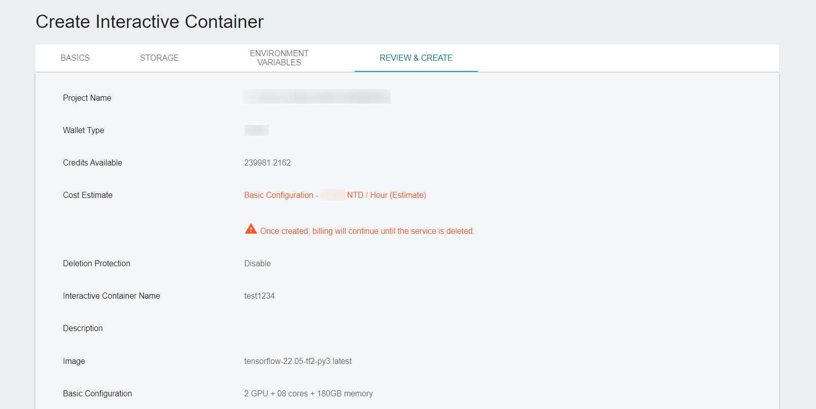 Create an interactive container | TWS